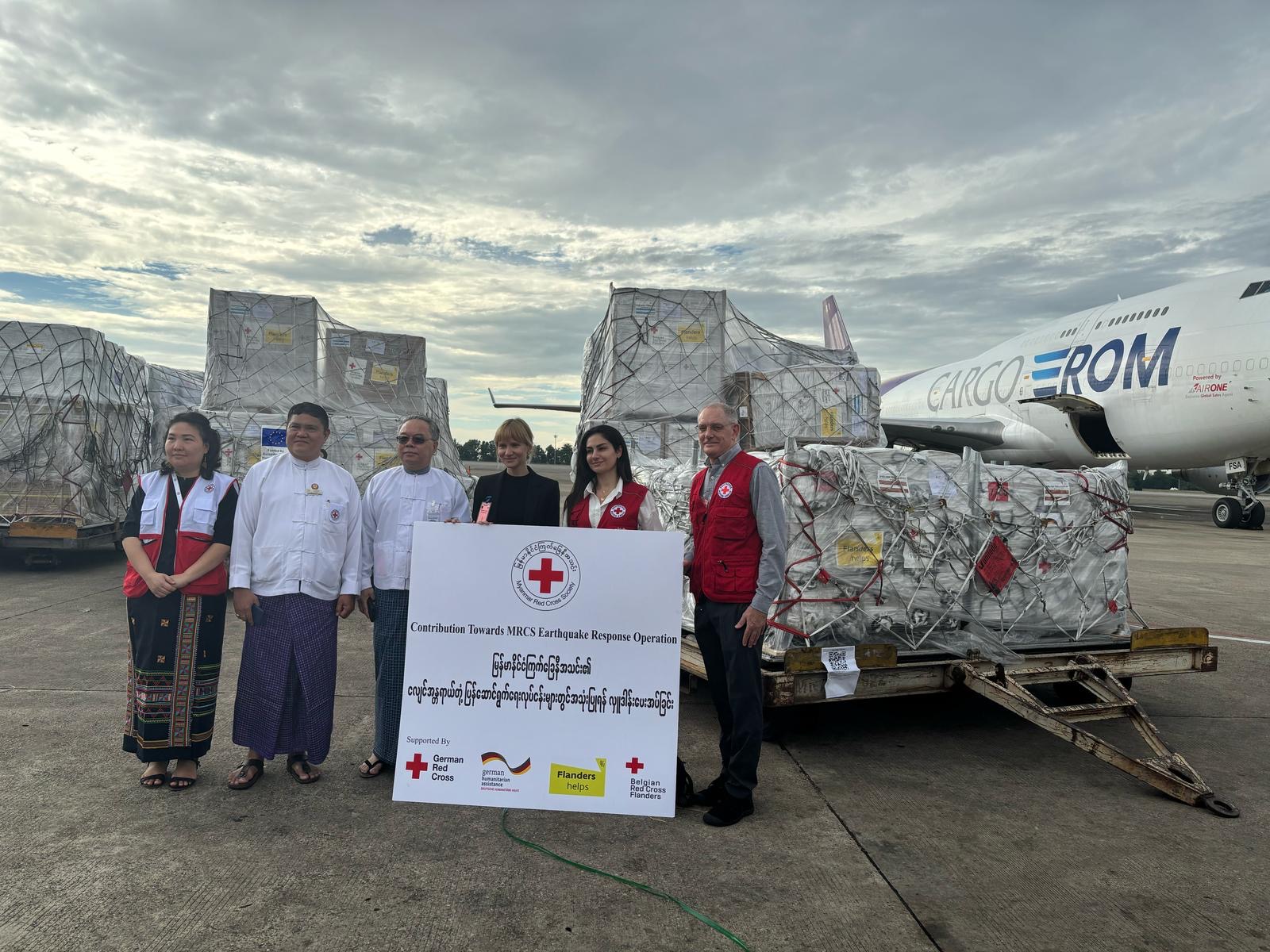 Red Cross lands more than 40 tons of emergency relief in Myanmar | Red ...
